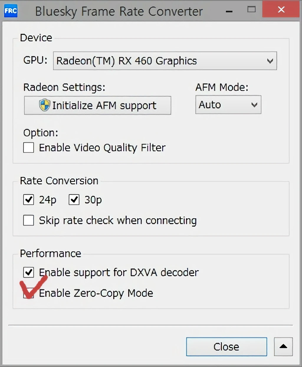 AMD 플루이드 모션: 팟플레이어와 BFRC를 이용한 60 FPS 재생 - FAST1