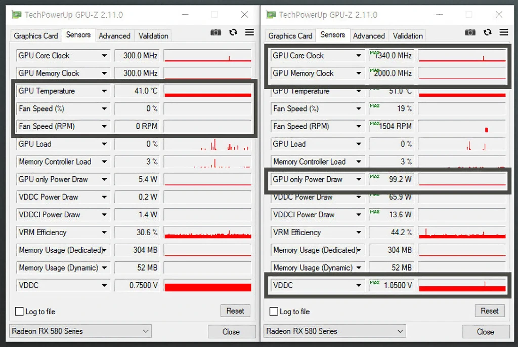 AMD 라데온 RX 580 4GB (BBA) 커스텀 BIOS - FAST1
